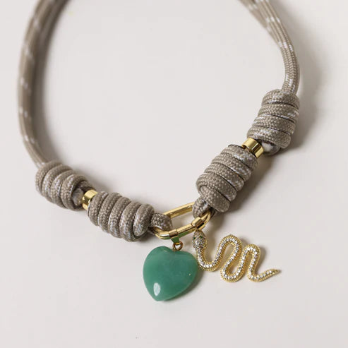 Boat Rope Green Heart & Snake – Cristalina Swimwear